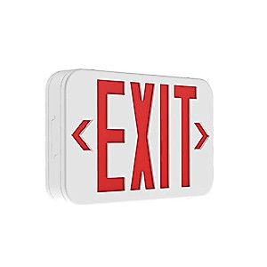 HUBBELL CER LED Emergency exit Sign, 11.6 in x 2 in x 8.2 in, White