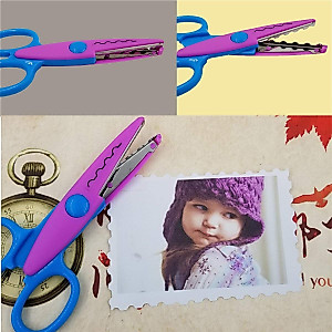 M-jump Scrapbooking Edger Scissors Scrapbooking Supplies Paper Decorative Edge Scissors,Wave edge Scissors for Scrapbook Album/decorative Stamps Edge/scrapbook Cards (set of 12)