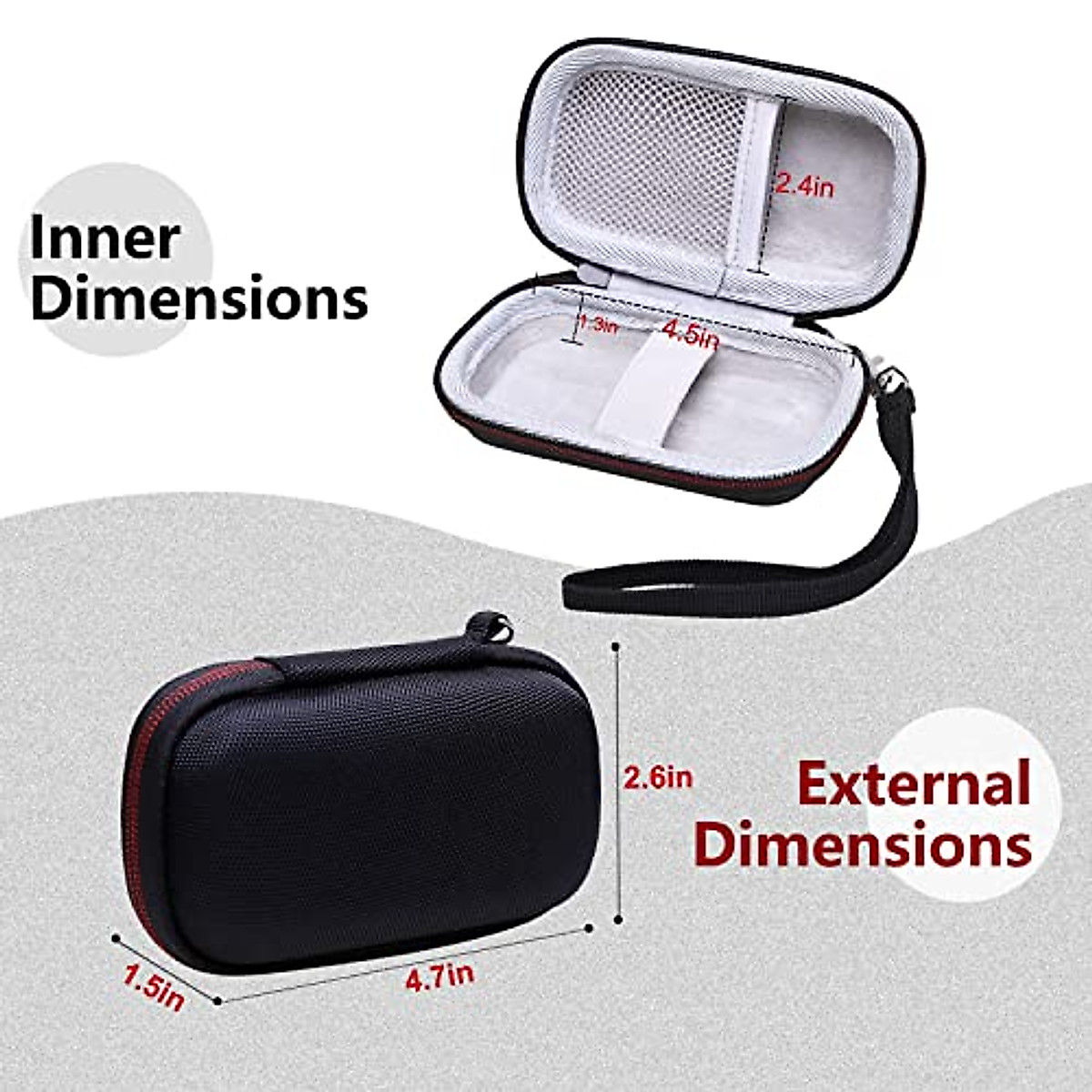 LTGEM EVA Hard Storage Case for48GB/72GB/16GB/32GB & Sony ICD-PX370/PX470/UX570 Digital Voice Recorder Voice Activated Recorder - Travel Protective Carrying Bag (Case Only!)