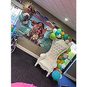Moana Maui Backdrop Girl Birthday Party Background Cake Table Dress-up Banner Supplies Photobooth Props (7X5FT)