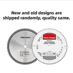 TWIN-TOWN 10-Inch 80 Tooth TCG Aluminum and Non-Ferrous Metal Saw Blade with 5/8-Inch Arbor
