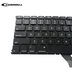 SUNMALL A1466 Keyboard Keyboard Replacement Compatible with Apple MacBook Air 13" A1369 (2011) A1466 (2012-2015) MJVE2LL/A MD760LL/A MC965LL/A MD231LL/A MJVG2LL/A Series Laptop Keyboard