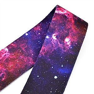 CLOUDMUSIC Strap Starry Night Purple Blue Starry Sky Galaxy Pattern (Purple Galaxy Guitar Strap)
