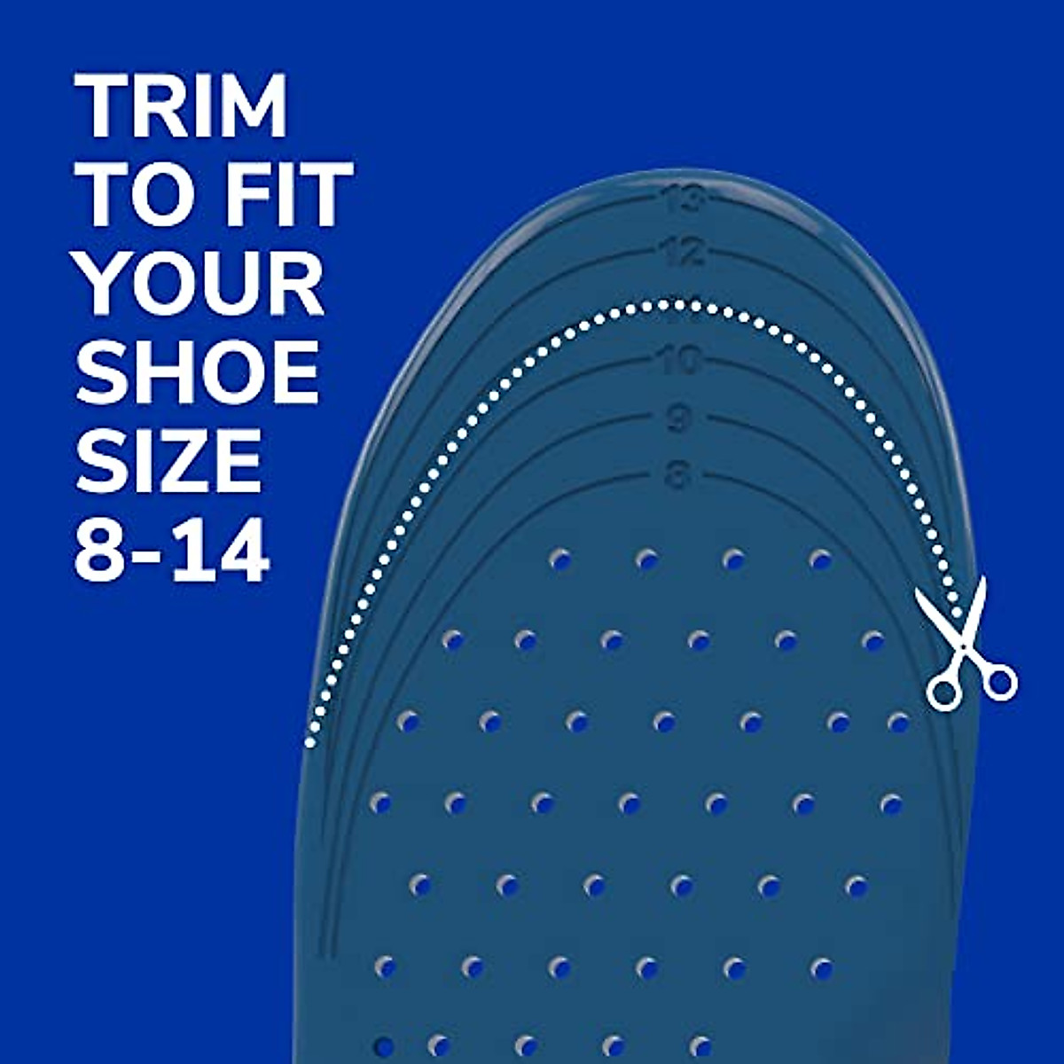 Dr. Scholl's Heavy Duty Support Pain Relief Orthotics, Designed for Men over 200lbs with Technology to Distribute Weight and Absorb Shock with Every Step (for Men's 8-14)