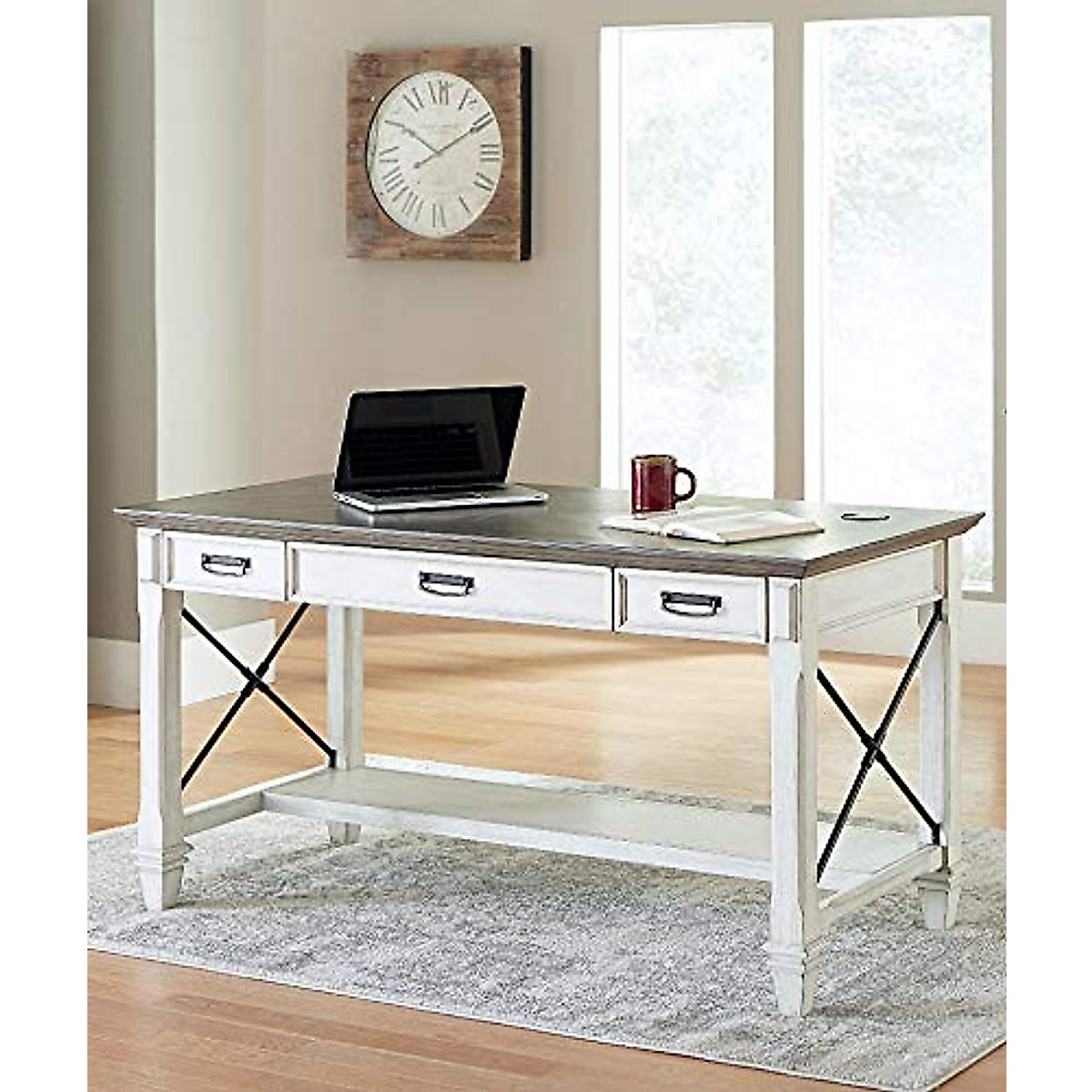 Martin Furniture Writing Table, White