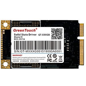GreenTouch 256GB High Performance 3D TLC/MLC Nand Flash Internal Hard Drive Industrial Standard mSATA Interface SSD for PC