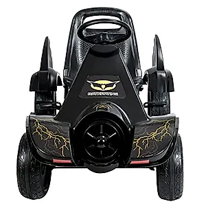 Pedal Go Kart for Kids, Pedal Powered Ride On Cars w/Adjustable Seat, Foot Pedal, 4 Wheeler Pedal Vehicle for Kids, Ride On Go Cart for Kids