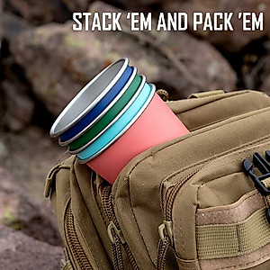 Real Deal Steel Party Pints: 16 oz Pint Cups, Stackable Tumblers, Eco Friendly Premium Metal Drinking Glasses