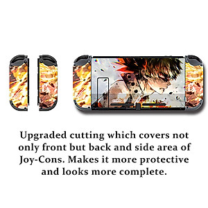 GilGames Full Set Decal for Nintendo Switch, Protector Wrap Skin Protective Faceplate Stickers Console Dock