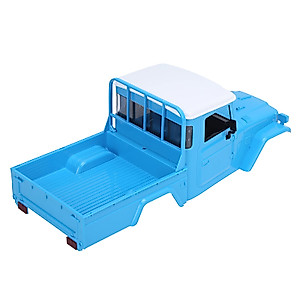 Dilwe RC Car Body Shell, Fernbedienung Pickup Karosserie DIY Modifikation Komponenten for MN45 1:12 RC Crawler, RC Car Body RC Accessories Spare Parts(Blue)