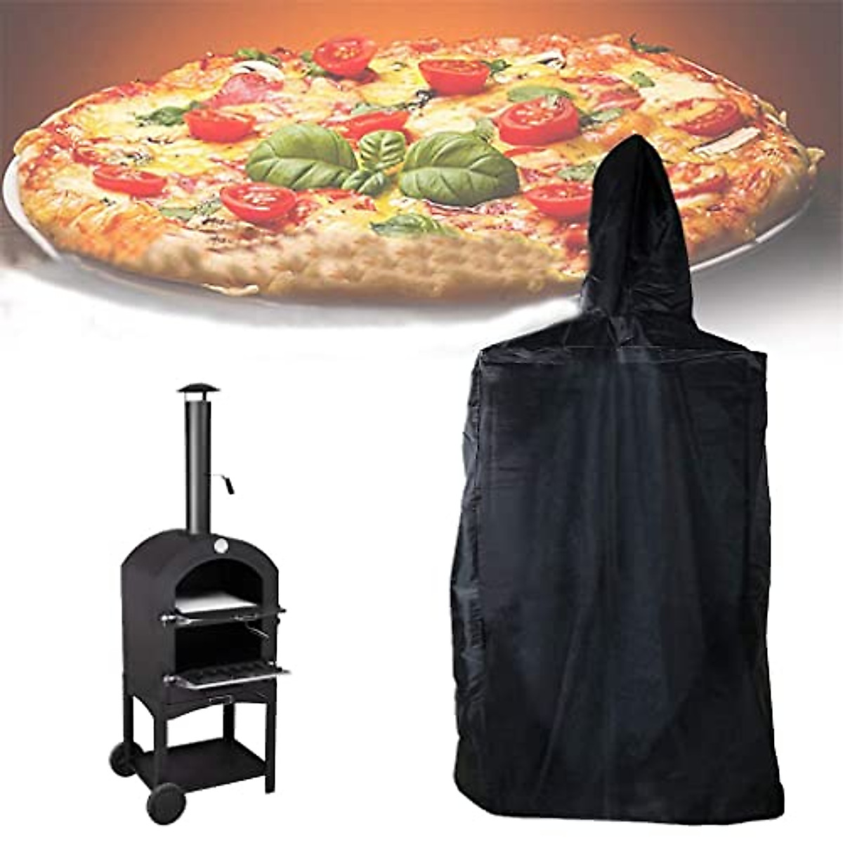 YLYAJY Garden BBQ Dust Cover Outdoor Courtyard Patio Pizza Oven Cover Waterproof Sunscreen Case (Size : 165x65x45cm)
