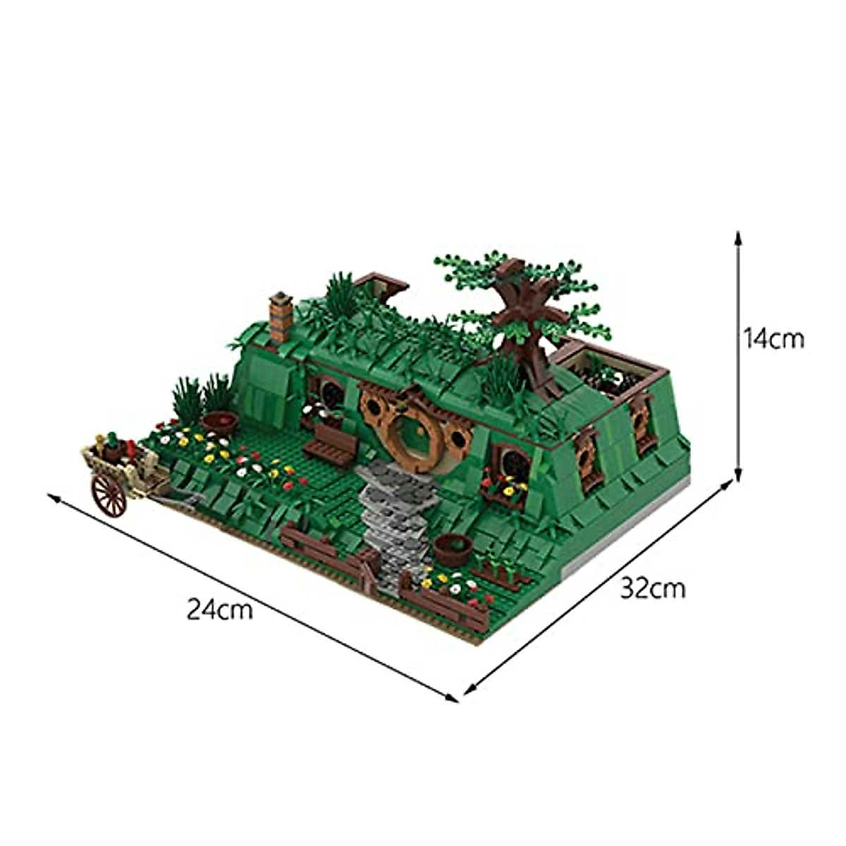 Building Blocks Set MOC-27847 The cave Where The Hobbits Lived 2370 pcs World-Famous Architecture Nano Micro Building Blocks Mini Construction Toy Set Toys Educational Toy Gift for Adults