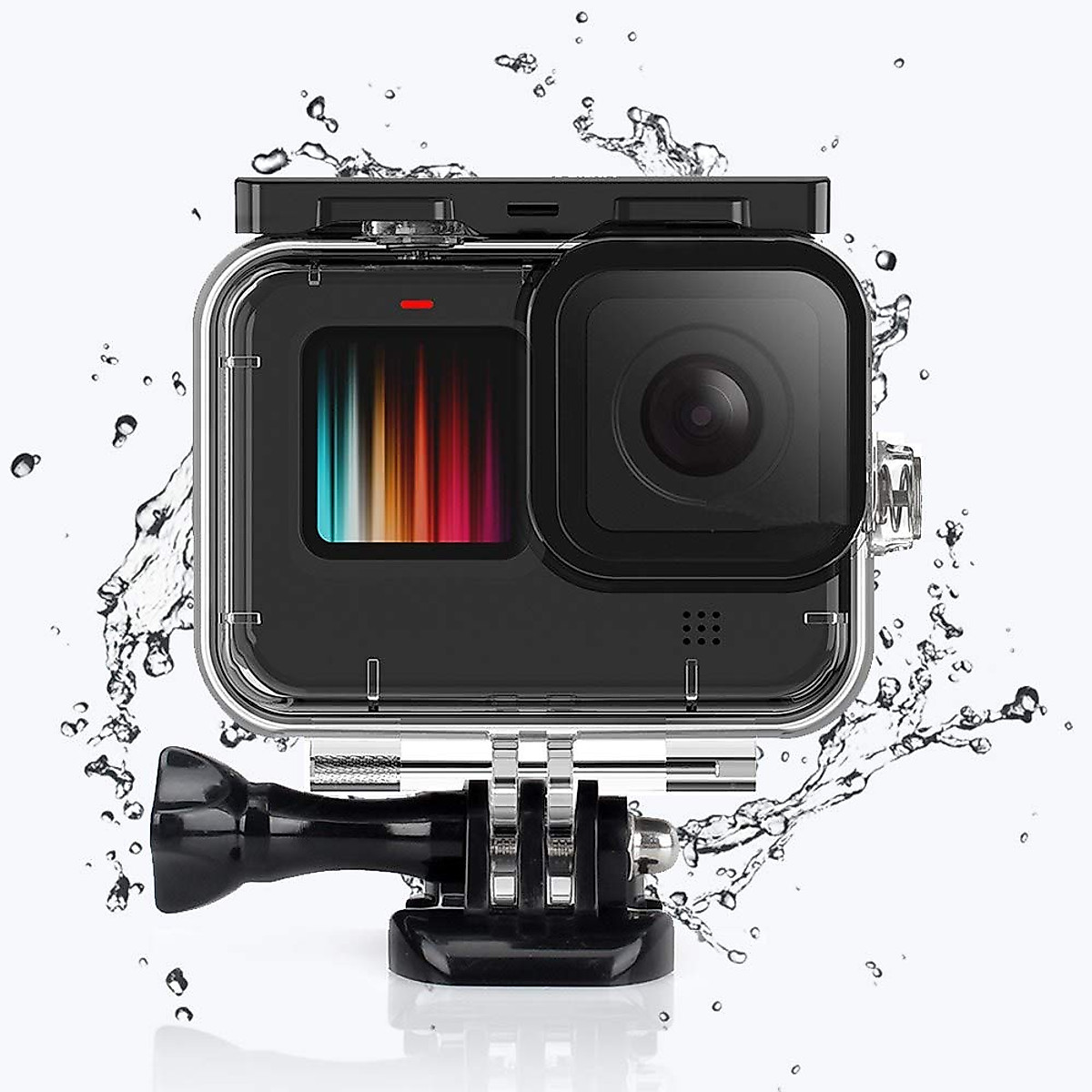 QKOO for GoPro Hero 12/11/10/9 Black 50m Underwater Waterproof Case Diving Protective Cover Housing Mount for GoPro 9 10 11 12 Black Accessories