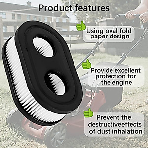 593260 Lawn Mower Air Filter 550ex 675exi 725exi Series Engines Model and More, 798452 Air Cleaner Cartridge Filter Troy Bilt TB110 TB200 TB230 Lawnmower and More (4pcs) (3)