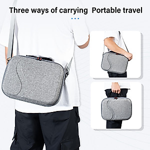 Large Carrying Case for Meta Quest 3S/3, Hard Travel Case Compatible with BOBOVR S3 Pro/KIWI Design Battery Head Strap, Quest Controller and Accessory, Portable Hard Shell Travel Bag, Grey
