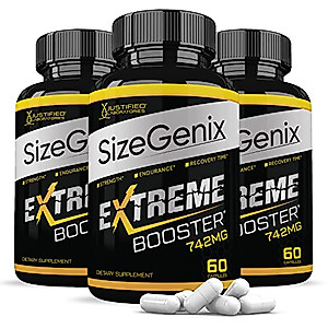 (3 Pack) Sizegenix 742mg All Natural Advanced Men's Health Formula 180 Capsules