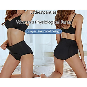 YOYI FASHION Women Mesh Holes Breathable Leakproof Period Panties Mulit Pack US Size XXS-4XL/11 (US, Alpha, XX-Large, Regular, Regular, Black, Blue, Purple)