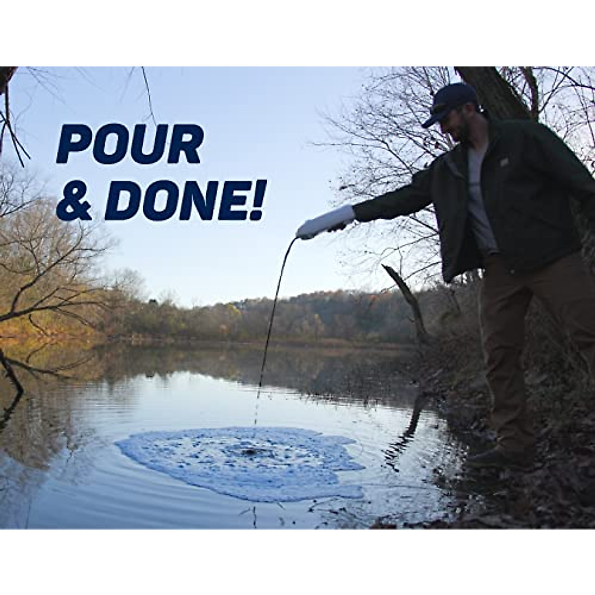 Crystal Blue Lake and Pond Dye - 1 Gallon - Royal Blue Color Treats up to 1 Acre - Clean, Clear & Crystal Blue Water - Environmentally Friendly Pond Dye