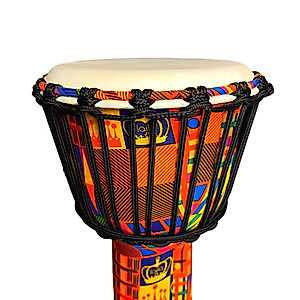 RUOSWTE 8-inch Djembe Drum, West African Style Hand Drum，Drum Circles,Percussion Music Bongo Drum，Music Healing Instrument