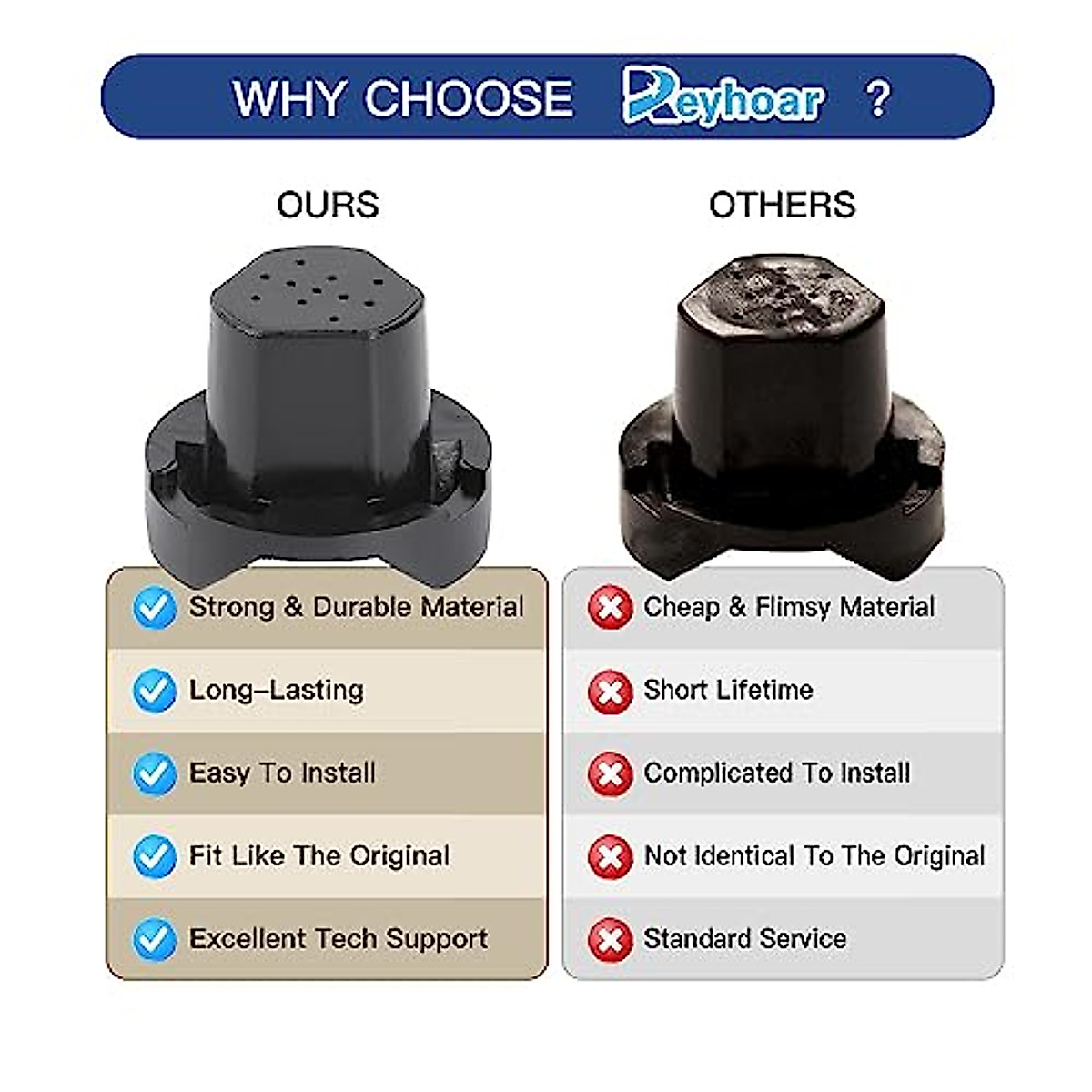 240328203 Refrigerator Door Hinge Bearing for Frigidaire & Electrolux Refrigerators, Door Hinge Bushing Replacement Part – Replaces 7240328203, AP3757897, 1056737 (1 Pack)