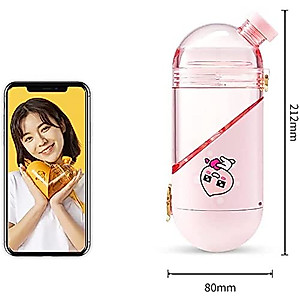Love Storage Cup Heart Water Bottle-Shaped Cup Heart Shape Convertible Water Bottle, Plastic Portable Drinking Bottle for Girl Boy, Creative Frosted Water Sport Bottle, Rope Travel Cup Gift (Yellow)