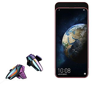 BoxWave Gaming Gear Compatible with Honor Magic 2 3D (Gaming Gear by BoxWave) - Touchscreen QuickTrigger, Trigger Buttons Quick Gaming Mobile FPS for Honor Magic 2 3D - Jet Black