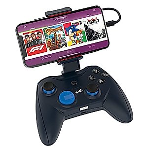 Rotor Riot Mfi Certified Gamepad Controller for iOS iPhone – Licensed Alpine F1 Edition - Wired with L3 + R3 Buttons, Power Pass Through Charging, 8 Way D-Pad, and redesigned ZeroG Mobile Device