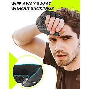 Tanluhu Cycling Gloves Mountain Bike Gloves Half Finger Road Racing Riding Gloves Breathable Shock-Absorbing Biking Gloves for Men and Women (Green, L)