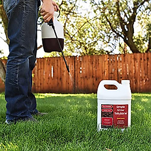 Simple Lawn Solutions Root Hume- Simple Grow Solutions - Concentrated Humic Acid - Liquid Carbon - Simple Grow Solutions- Natural Lawn & Garden Treatment - Plant Food Enhancer- Turf Grass Soil Conditioner (1 Gallon)