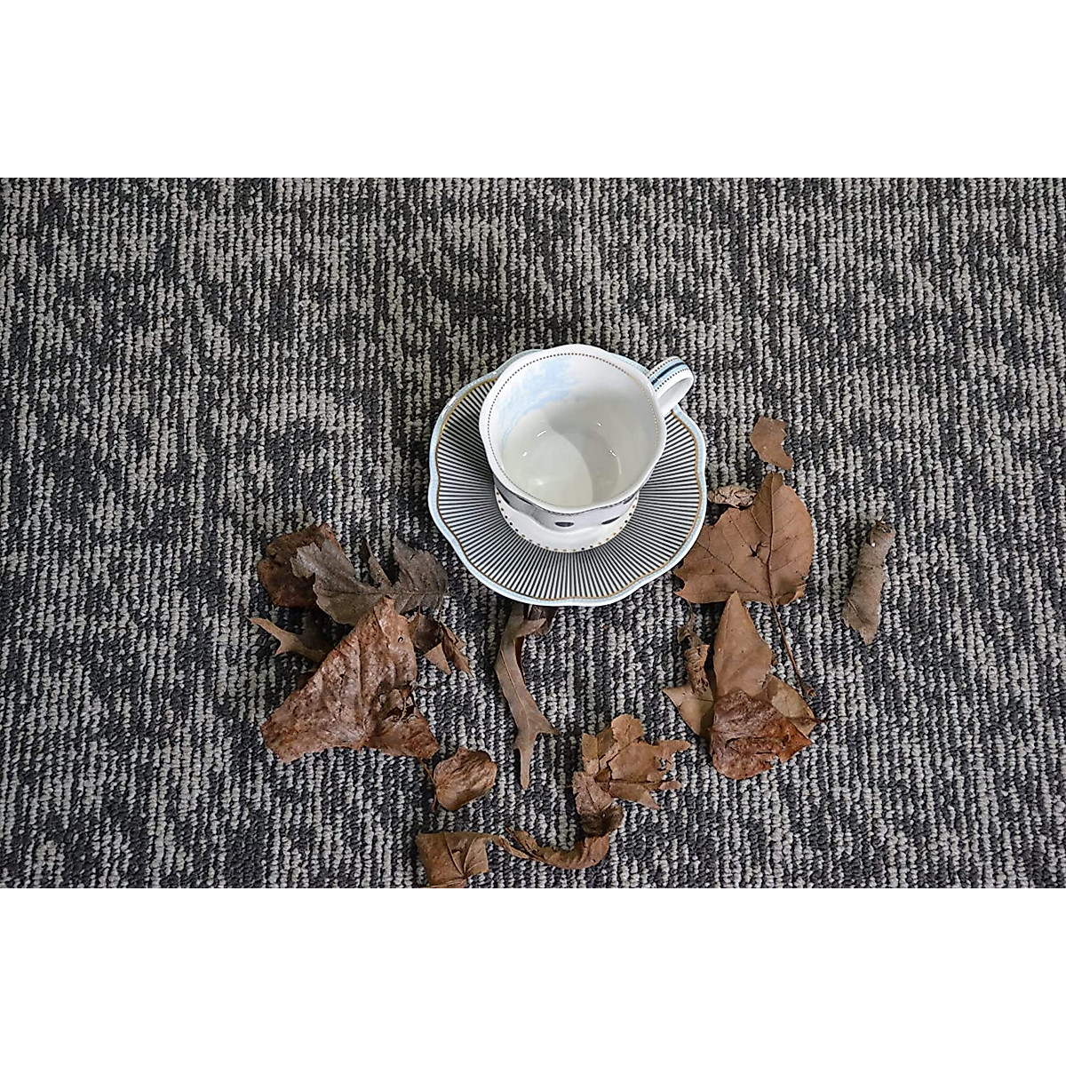 Furnish my Place Modern Indoor/Outdoor Commercial Gray Rug, Modern Area Rug, Baby Nursery Mat, Pet-Friendly Carpet for Living Room, Playroom, Made in USA, 3' Hexagon - Set of 3