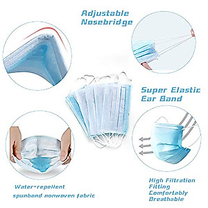 Kids Face Mask Medical 50pcs 3ply for Children Disposable Elastic String Youth Size