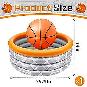 Honoson 1 Pcs Inflatable Cooler Inflatable Basketball Drink Cooler Inflatable Cooler for Parties Supplies Basketball Sports Themed Parties