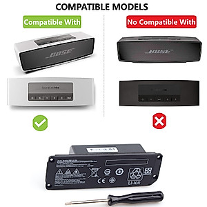 Emaks 7.4V,21.46Wh 061385 Battery 061384 061386 063287 for Bose Soundlink Mini I/Mini one/Mini Gen 1 Bluetooth Speaker US Version bateria para 413295 61385 61384 61386 63287