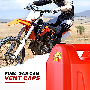 Magicfour Fuel Gas Can Vent Caps, 6 Pack Fuel Gas Tank Vent Caps Gas Can Replacement Vent Plug Gas Jug Vent Caps for Gas Fuel Water Can Jug to Allow Faster Flowing