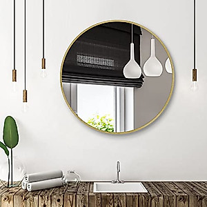 URnicehome Round Mirror 36 Inch Gold Circle Wall Mirror Metal Framed Mirror for Bedroom Bathroom Living Room Entryways Washrooms and More