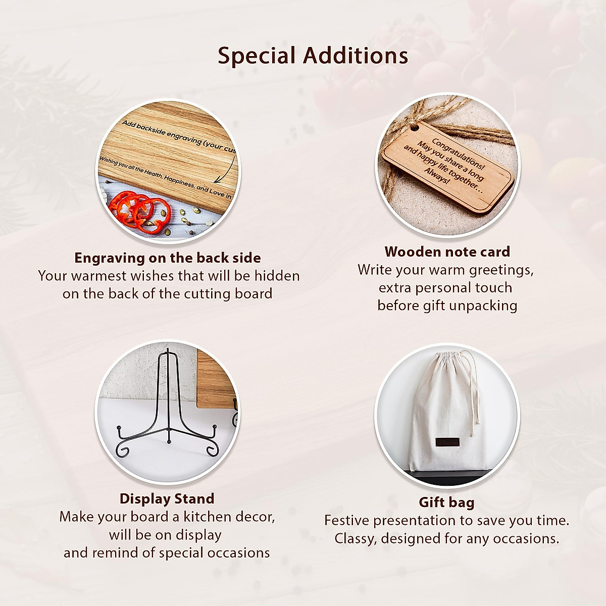 Stylish Swirl Personalized Engraved Cutting Board- Wedding Gift, Anniversary Gifts, Housewarming Gift,Birthday Gift, Corporate Gift, Award, custom13