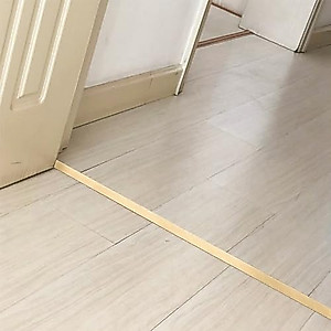 Floor Transition Strip Self Adhesive, Floor Cover Strips 2" Wide, Vinyl Floor Flat Divider Strip (3.28FT, Maple Wood Grain)
