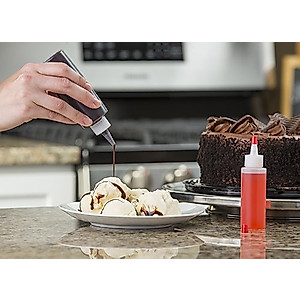 4 Pack Combo (2 Each: 4 Oz, 2 Oz) Mini Squeeze Bottles - Food Grade Translucent BPA-Free LDPE w Yorker Cap for Arts, Crafts, Glue, Icing, Sauce, Condiments, Cake Decorating 60mL 120mL