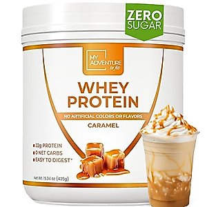 Whey Isolate Protein Powder - Low Carb Protein Powder for Women - Sweetened with Stevia Whey Isolate Protein for Muscle Growth - Natural Clean Protein Powder (Caramel, 15 Servings)