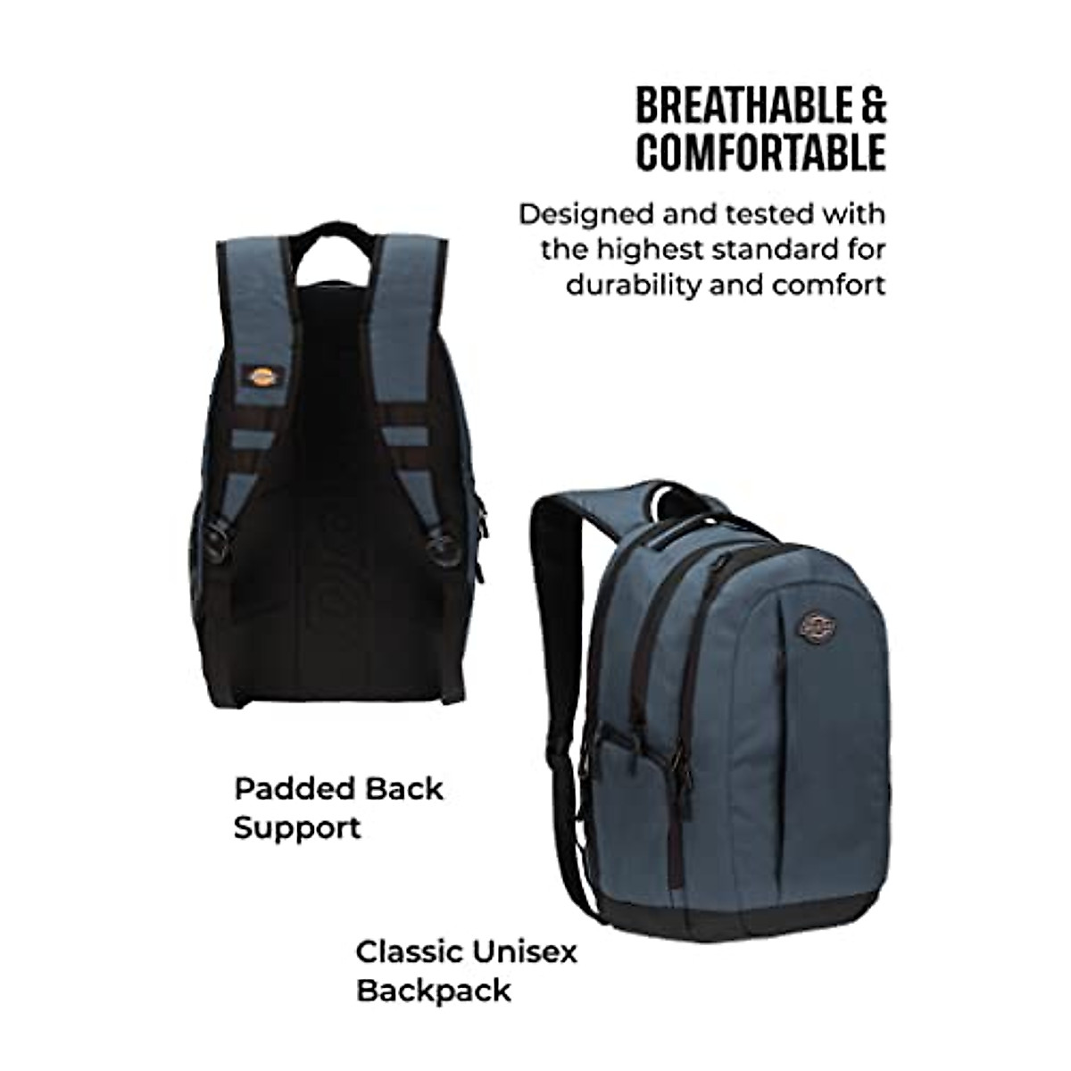 Dickies Laptop Backpack, Water Resistant College Computer Bag For School, Fits 15.6 Inch Notebook (Airforce Blue)