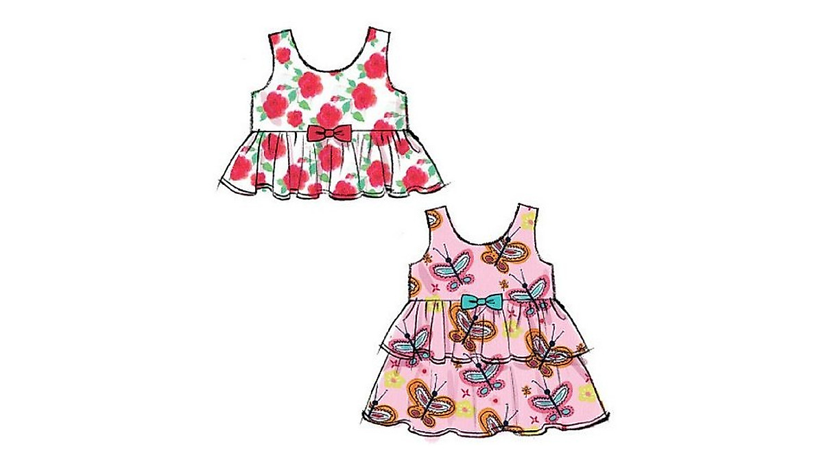 McCall M6944 Toddlers' Sewing Pattern: Tops, Dresses, Rompers