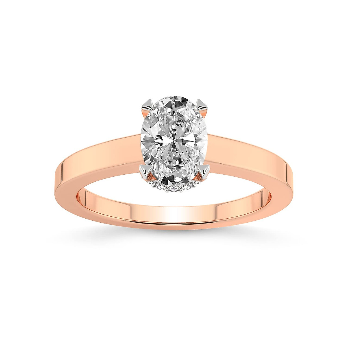 FRIENDLY DIAMONDS 1 Carat IGI Certified Oval Shape Lab Grown Diamond Ring | 14K Or 18K White, Yellow Or Rose Gold | Ember Solitaire Diamond Ring | FG-VS1-VS2 Quality