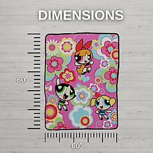 Franco Power Puff Girls Bedding Super Soft Micro Raschel Throw, 46 in x 60 in, (Official Licensed Power Puff Girls Product) Collectibles