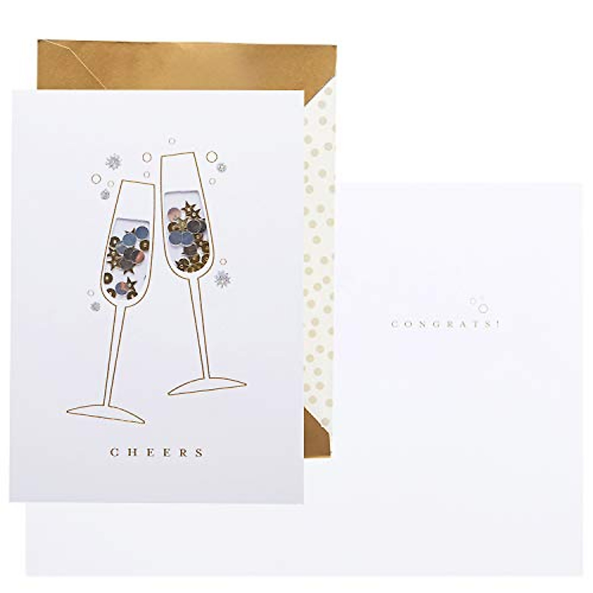 C.R. Gibson Handmade Engagement and Wedding Cards, Assorted 3pc, 5'' x 7''
