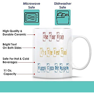 Humorous Brain Quote Gift for Men, Ideal for Graduation Day - Birthday Present on Grey Multicolor Unisex Sweat & 11 Oz White Ceramic Coffee Mug