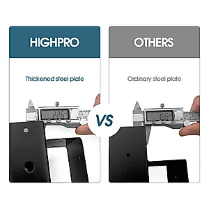 Highpro Firewood Rack Outdoor, Fire Wood Racks, Fire Log Holder Storage, Heavy Duty Steel Firewood Rack Bracket Kit for Outdoor Indoor Patio Deck Metal Log Holder with Screws, Black