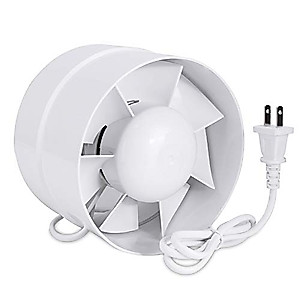 Inline Duct Fan 4 Inch Vent Booster, HVAC Exhaust Intake Fans 76 CFM, Ventilation Blower for Grow Tent Attic Kitchen Garage Greenhouse Basement (Φ 4 inch/110v)