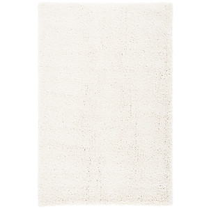 SAFAVIEH Milan Shag Collection Area Rug - 6' x 9', Ivory, Solid Design, Non-Shedding & Easy Care, 2-inch Thick Ideal for High Traffic Areas in Living Room, Bedroom (SG180-1212)
