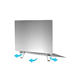 JIECHUN Laptop Stand for Desk, Portable Anti-Slip Keyboard Riser, Zinc Alloy Keyboard Stand, Computer Stand Compatible with MacBook Air/Pro, 10-15.6 Inches Laptops and Keyboards (Sliver)