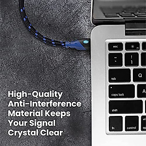 Aurum Ultra Series High Speed HDMI Cable with Ethernet HDMI Extender Braided Cable Supports 3D and Audio Return Channel up to 4k Resolution HDMI Cable 2 Ft 5 Pack